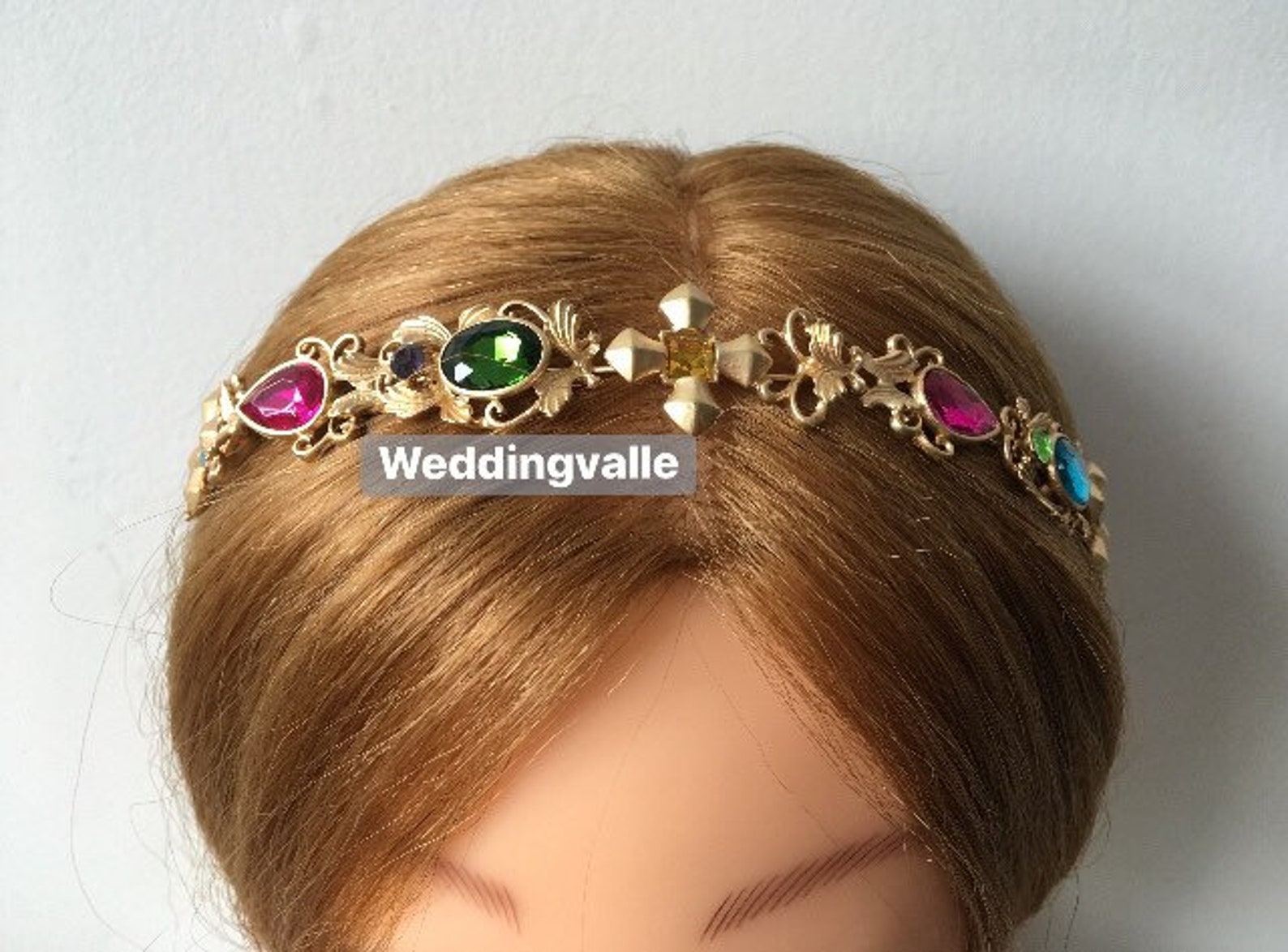 Gold Tiara, Wedding Bridal Headpiece, Victorian Tiara, Rhinestone ...