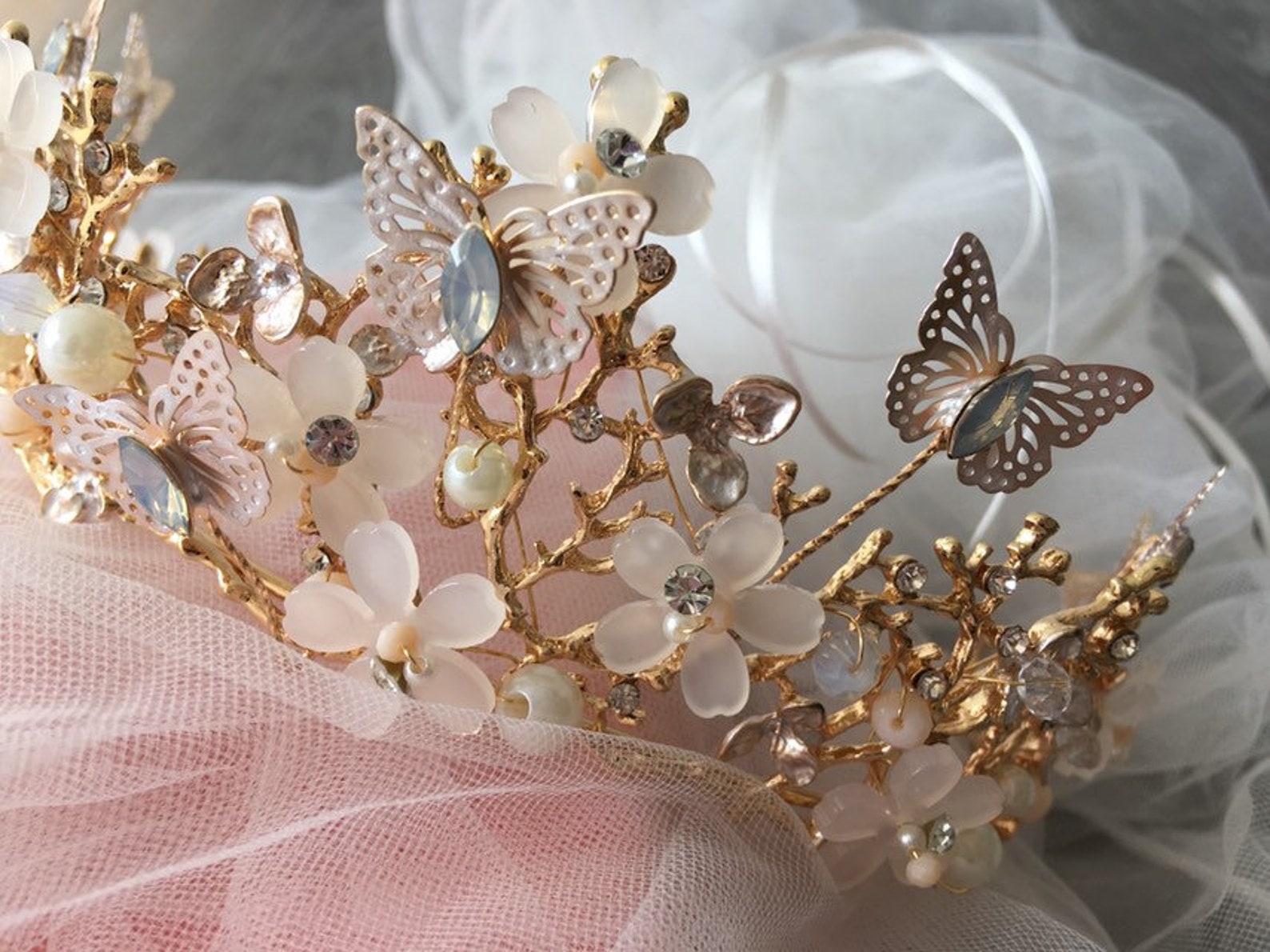 Gold Crown, Wedding Crown, Bridal Hair, Hair Accessory, Bridal ...