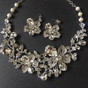 Sparkle Necklace, Wedding Bridal Necklace, Rhinestone Jewelry, Crystal ...