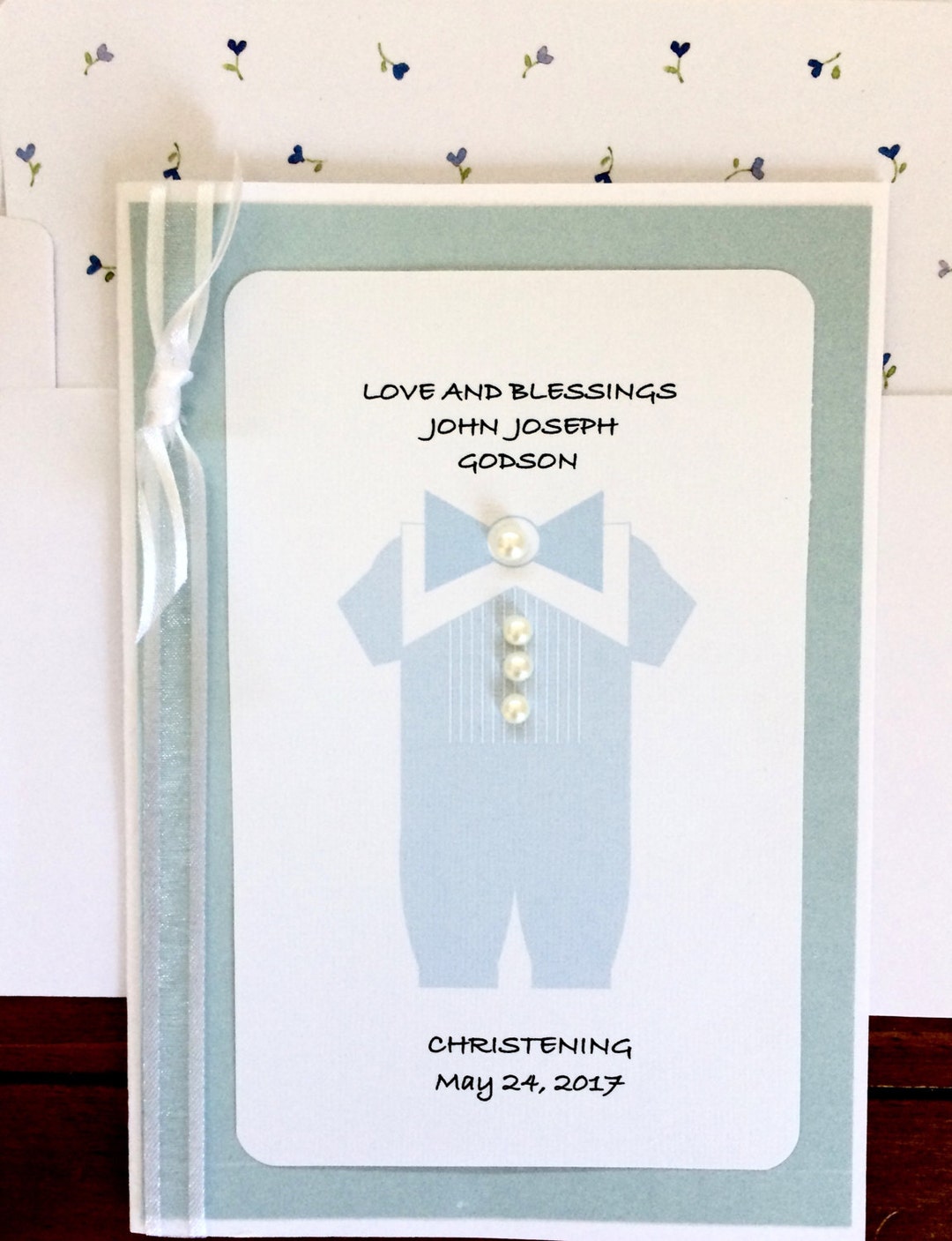 Christening-baptism Boy Card-son-grandson-godson-nephew-any Baby Boy ...