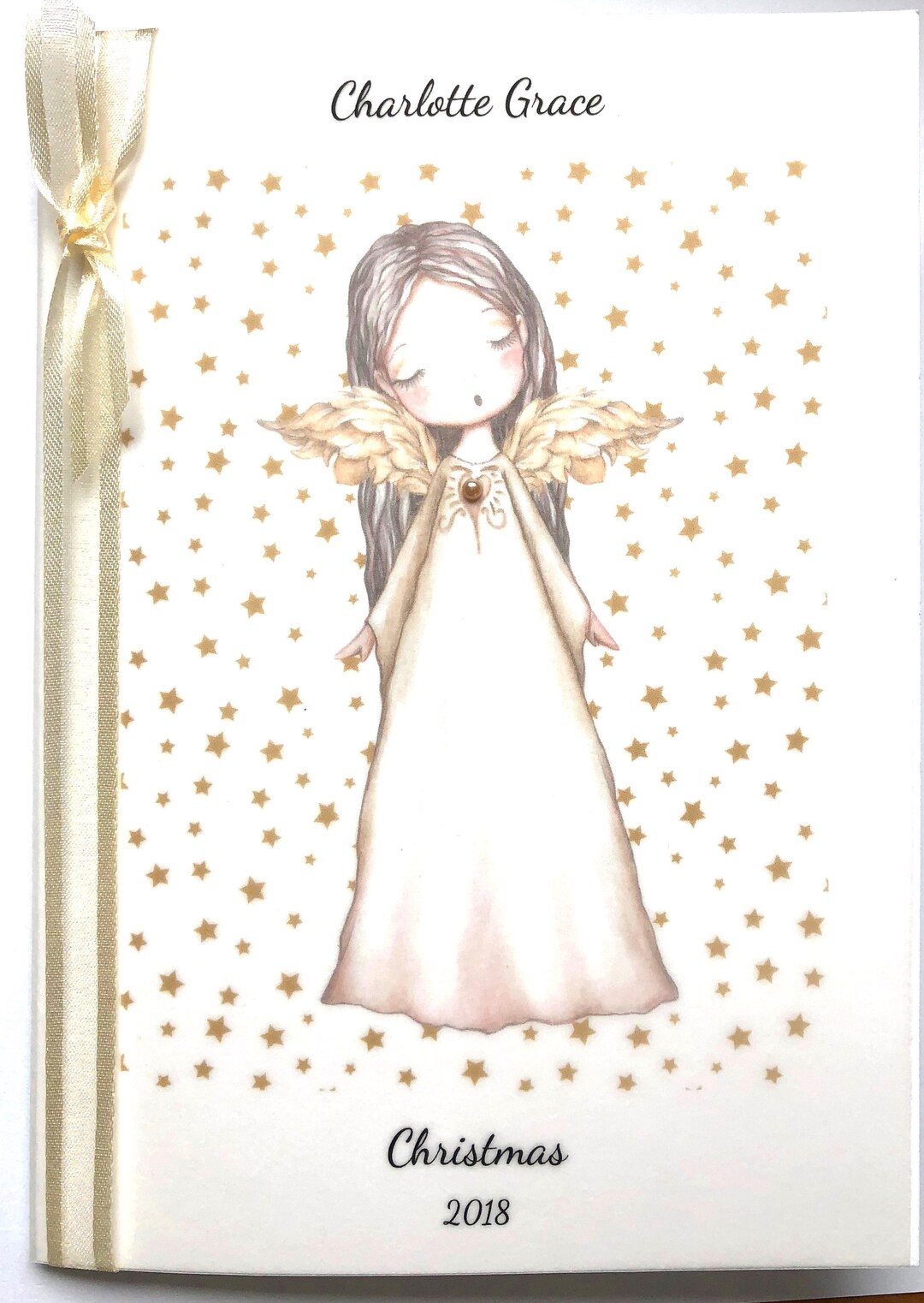 Angel Christmas Card-2024-personalized With Name and Year-daughter ...