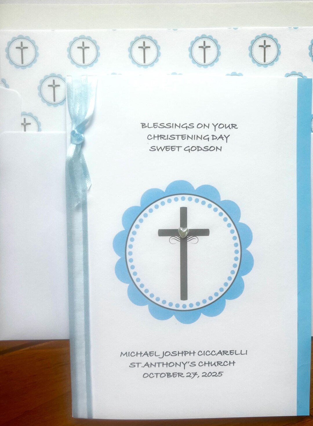 Christening/baptism Boy Card-son-grandson-godson-nephew-any Boy ...