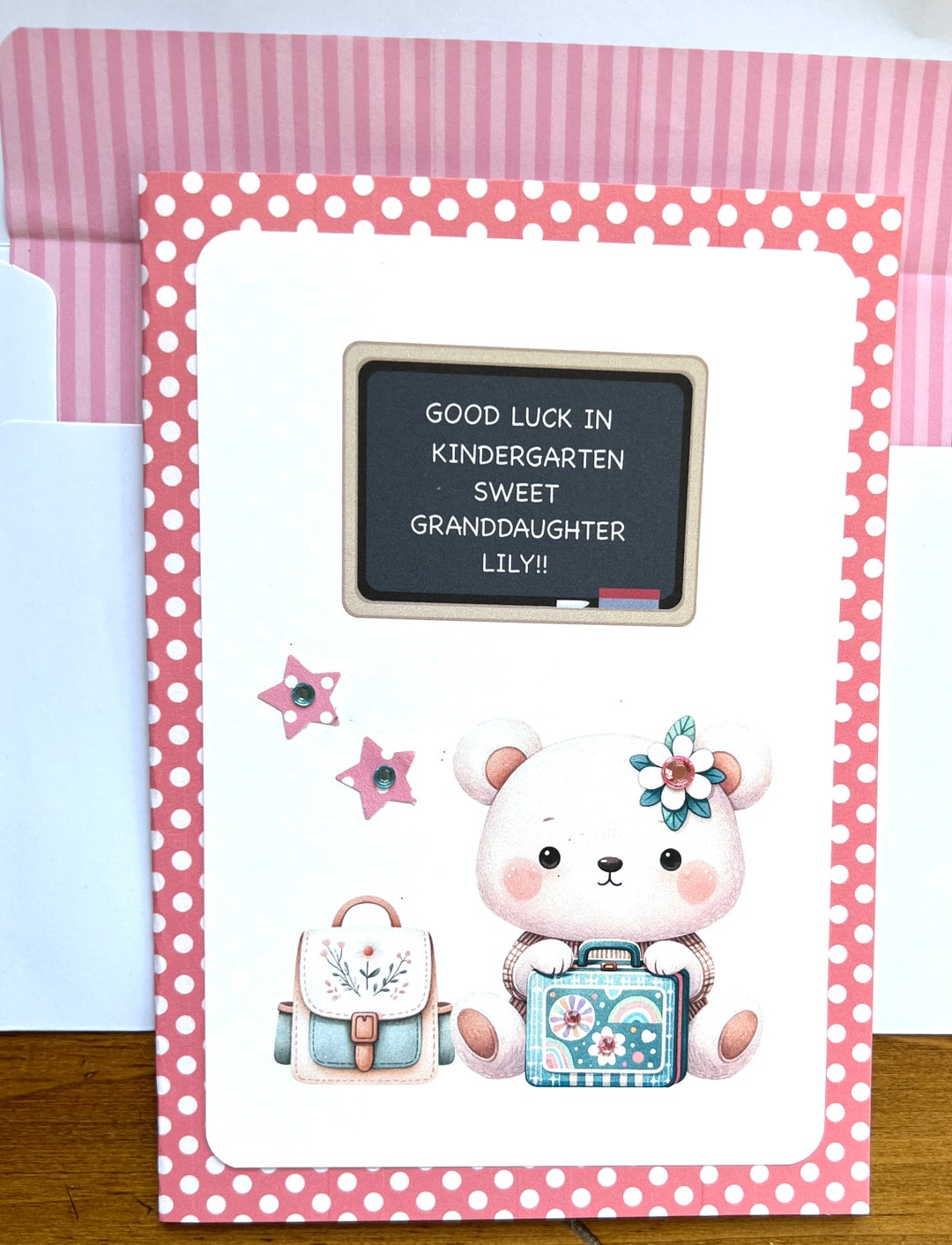 Back to School Card-for Girl-personalized With Name-grade-relationship ...