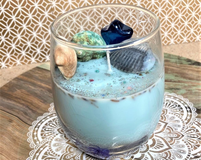 Calming Ocean Candle, Octopus Tentacle Stemless Wineglass, Under the ...