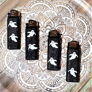 Halloween Lighters With Ghosts, Customized Spooky Burner, Gothic Glam ...