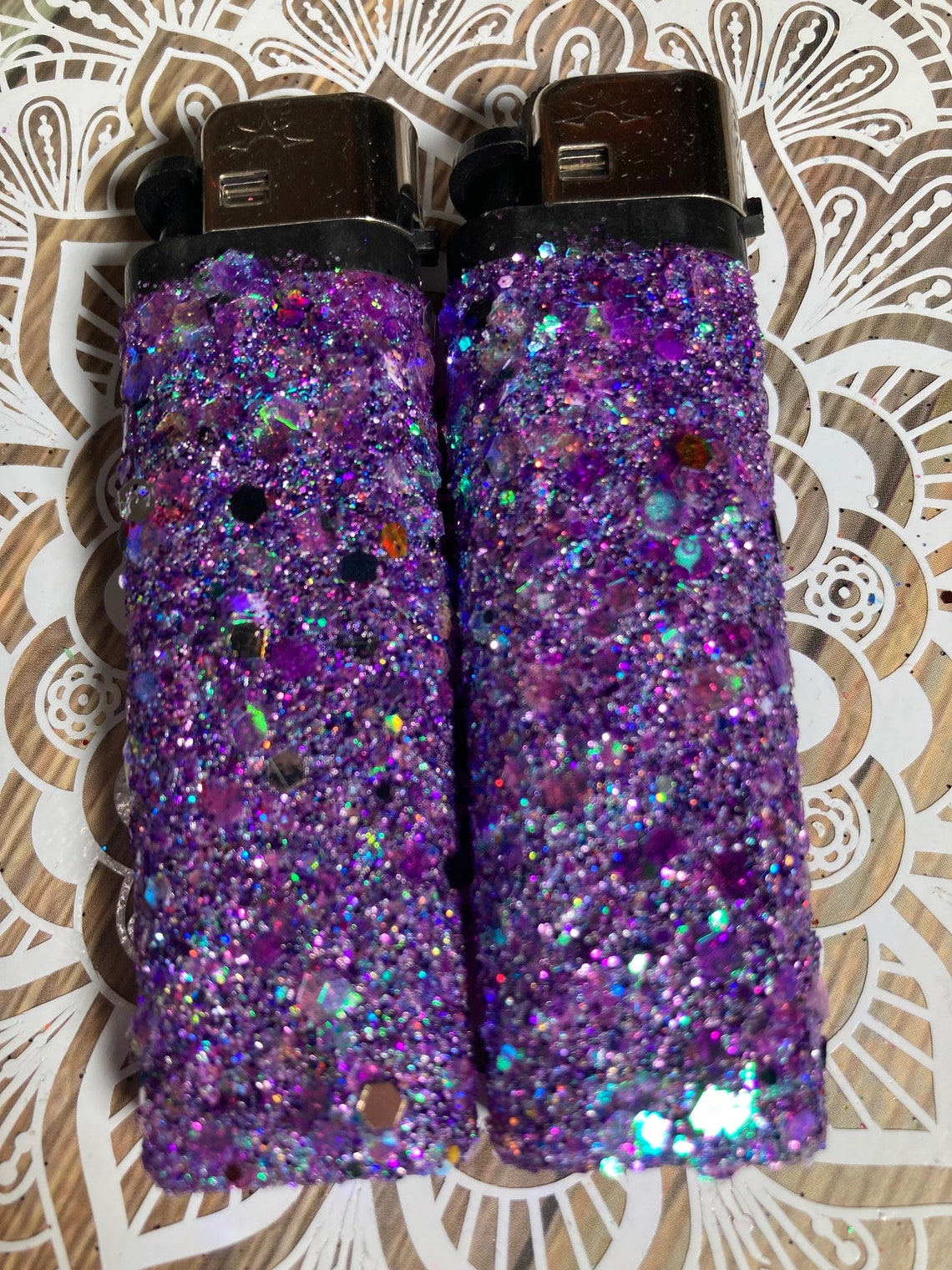 Purple Disco Glitter Lighters Glam Lighter Set Fun | Etsy