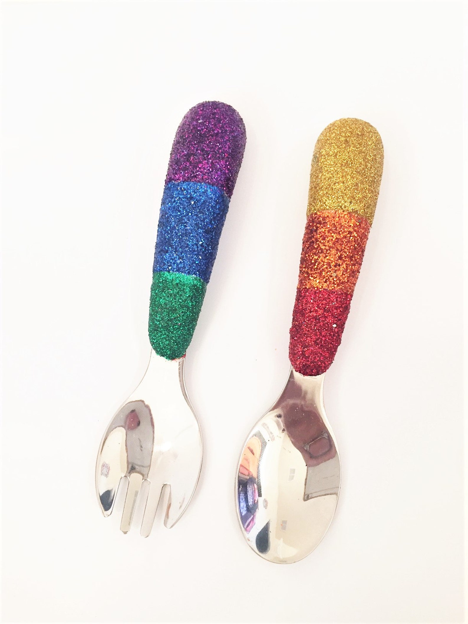 Rainbow Silverware for Kids Travel Silverware With Carrying | Etsy