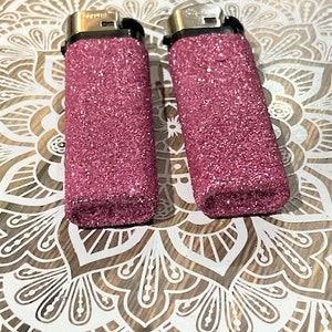 Bestselling Light Pink Glitter Lighters, Glam Lighter Set, Personalized ...