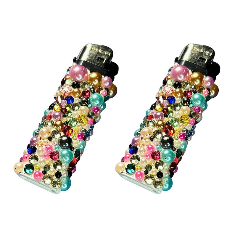 Bedazzled Lighter Set, Decorated Disposable Lighters, Bling Lighting ...