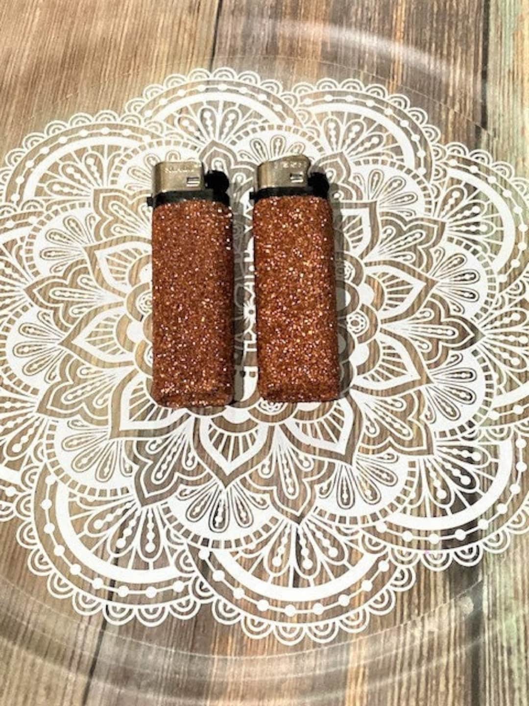 Orange Glitter Lighters, Glam Lighter Set, Pretty Disposable Lighters ...