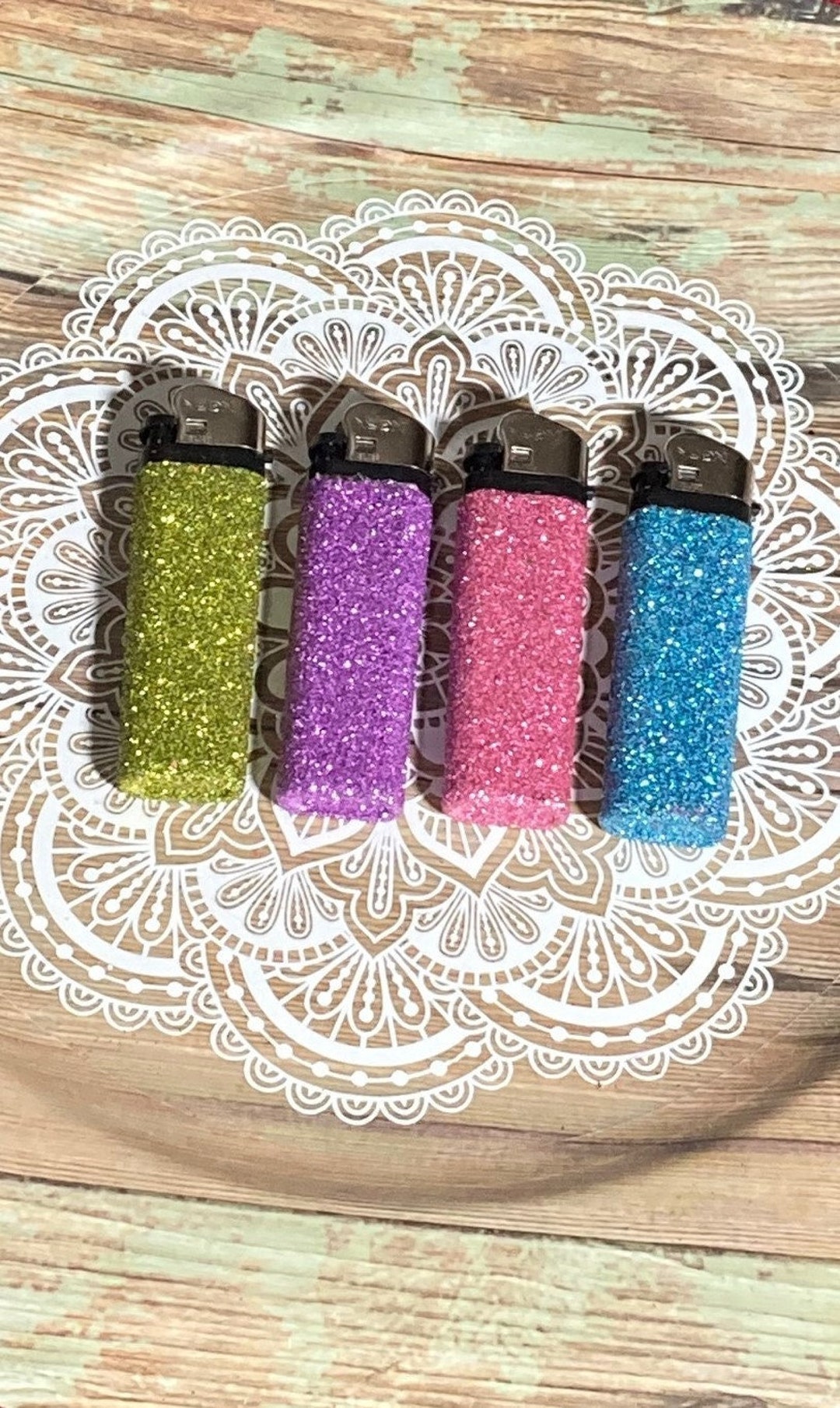 Pastel Glitter Lighters, Glam Lighter Set, Pretty Disposable Lighters ...