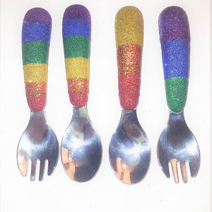Rainbow Silverware for Kids, Travel Silverware With Carrying Case ...