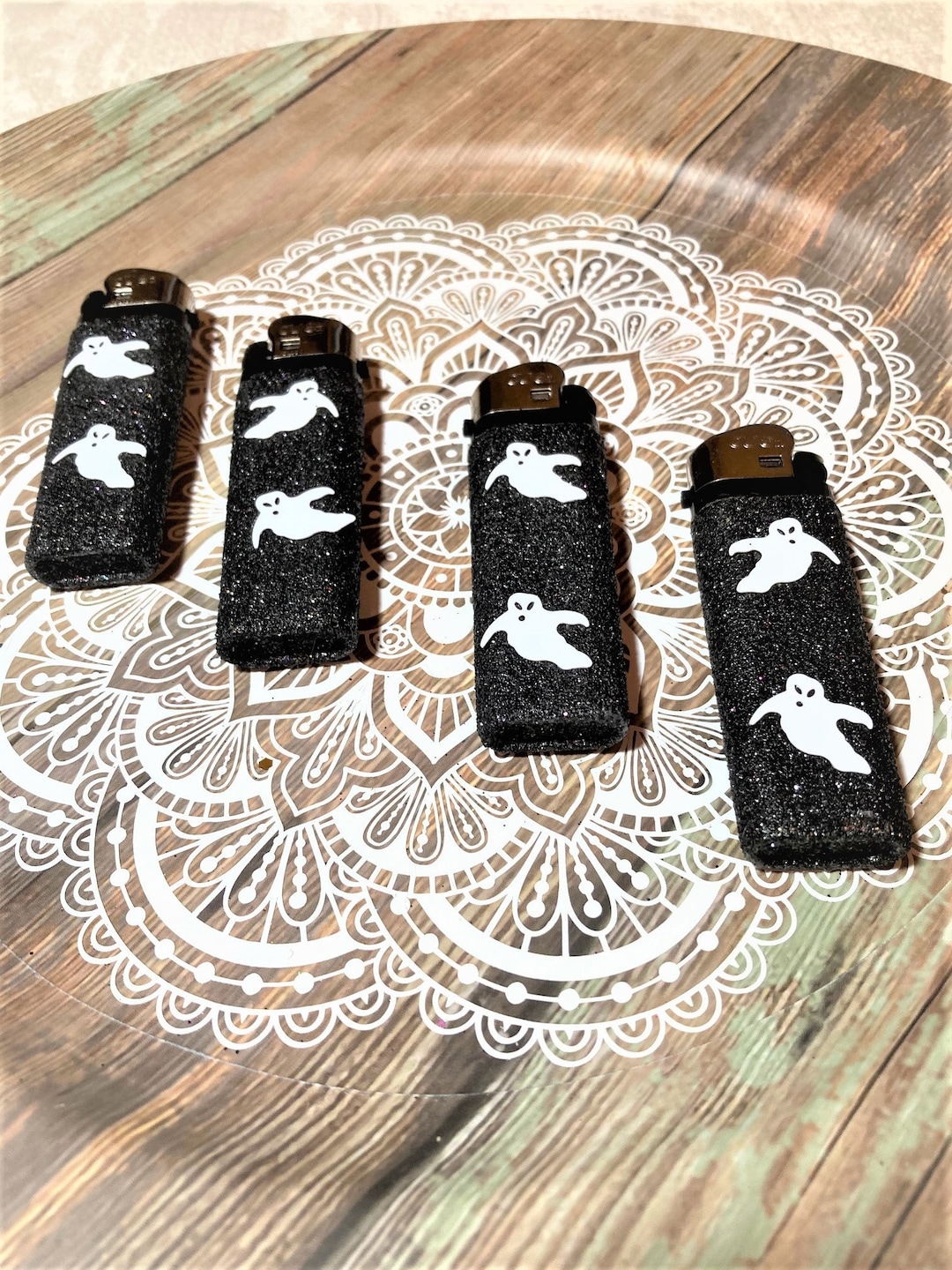 Halloween Lighters With Ghosts, Customized Spooky Burner, Gothic Glam ...