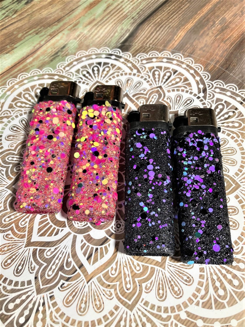 Confetti Glitter Lighters Glam Lighter Set Fun Disposable - Etsy