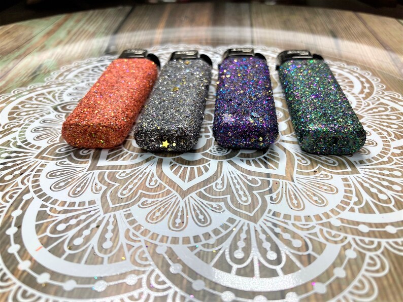 Halloween Color Glitter Lighters Glam Lighter Set Fun - Etsy