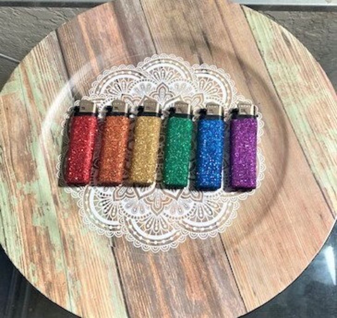 Rainbow Lighter Set, Custom Glitter Lighter, Personalized Candle ...