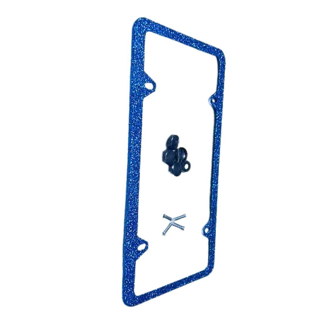 Royal Blue Glitter License Plate Frame: Glam Car Accessory, Stainless ...