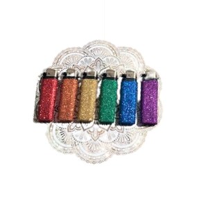 Rainbow Lighter Set, Custom Glitter Lighters, Personalized Candle ...