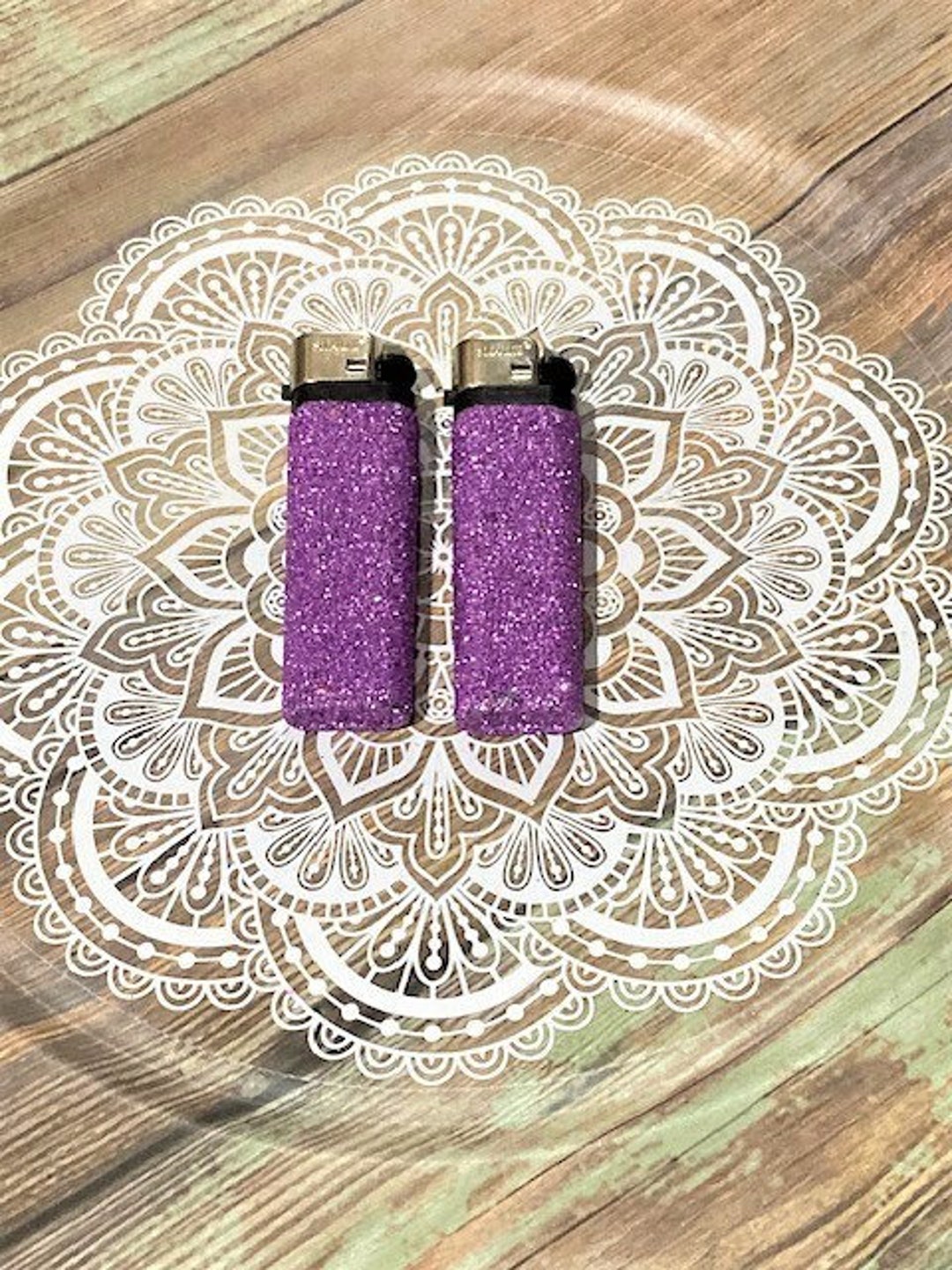 Bestselling Light Purple Glitter Lighters, Glam Lighter Set, Pretty ...