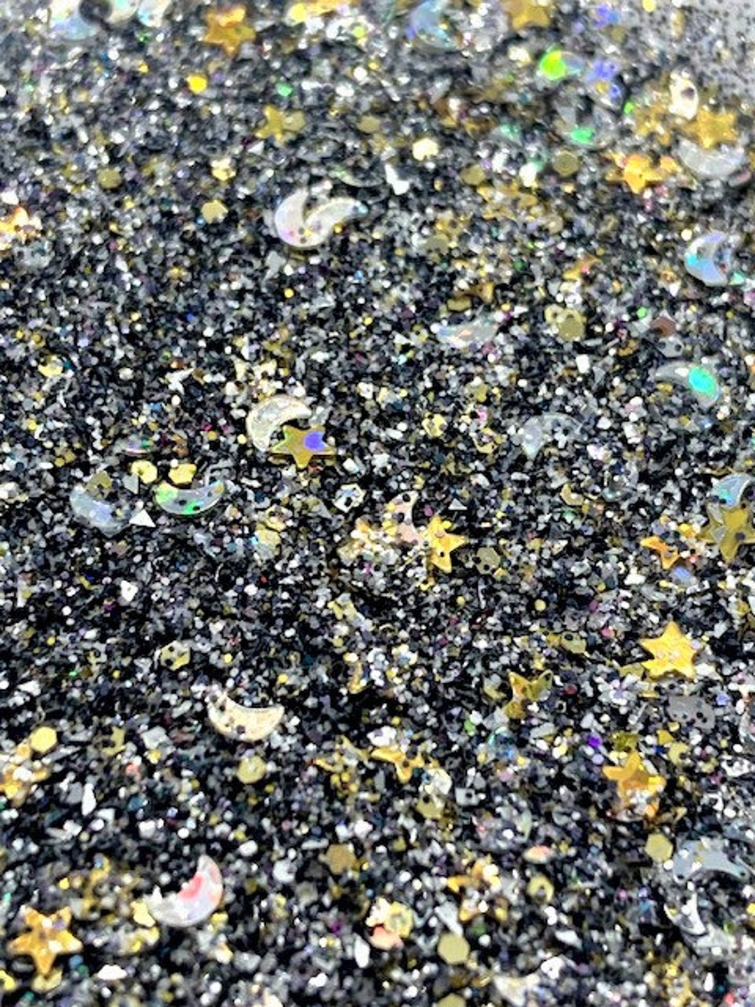 Moon and Stars Glitter Mix, Custom Bulk Glitter, Tumbler Craft Glitter ...