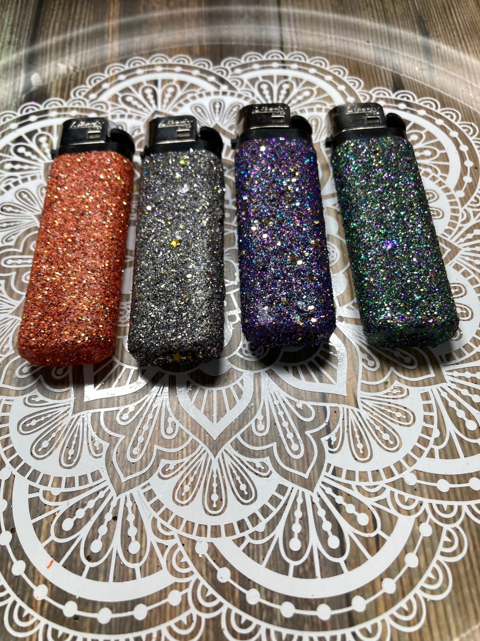 Halloween Color Glitter Lighters Glam Lighter Set Fun - Etsy