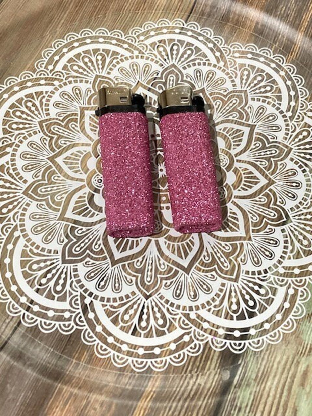 Bestselling Light Pink Glitter Lighters, Glam Lighter Set, Personalized ...