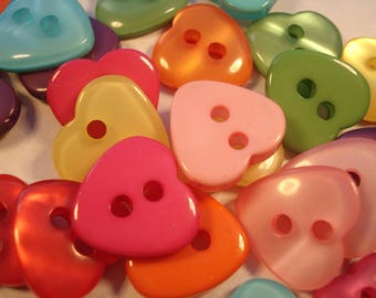 Heart buttons | Etsy