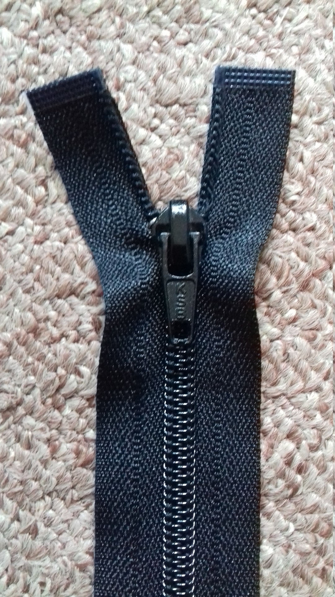 Black Nylon Zip 17 Inch 43cm Open End Separating - Etsy