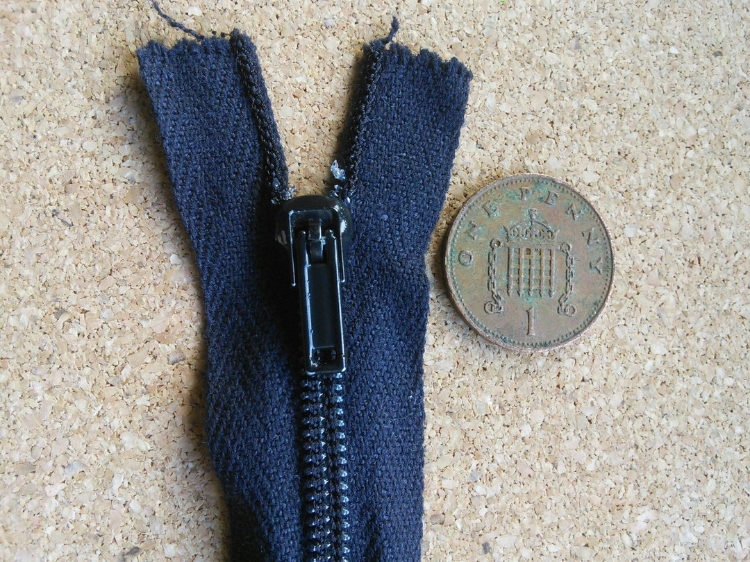 Black Zip 19.5 Inch 49.5cm Nylon Closed End Metal Tip - Etsy