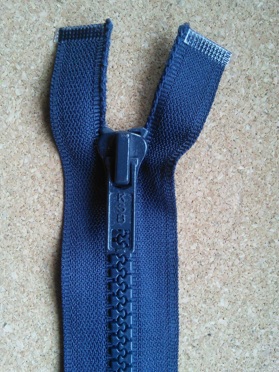 Chunky Navy Blue Plastic Zipper 12, 14, 19 Inch Separating Zip Open ...