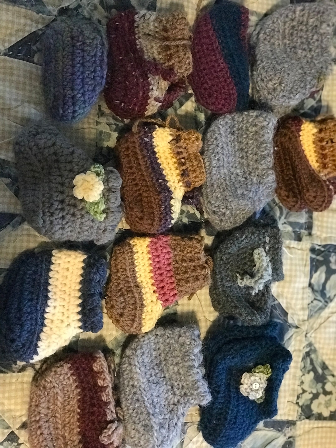 Five Pairs Natural Fiber Shoes - 4 Lots - Etsy