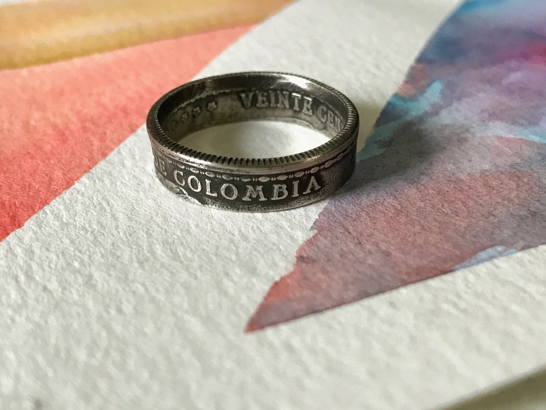 Colombian Coin Ring Colombia Latin America Vintage 1959 - Etsy.de