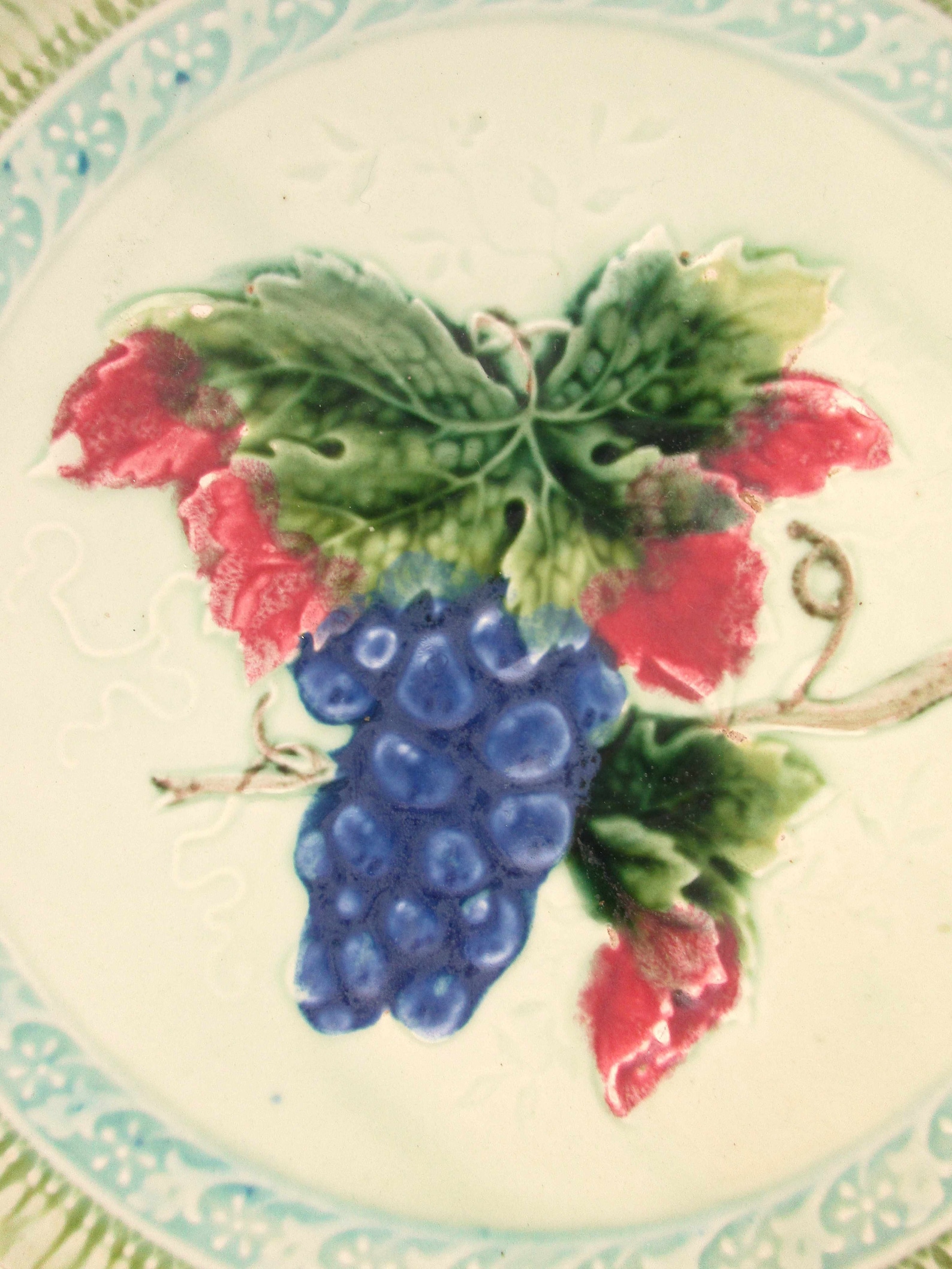 German 'majolica' Plate Grapes and Two-tone Grape - Etsy