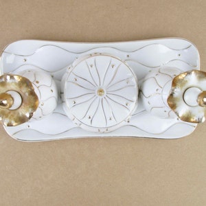 Vintage Japanese Dresser Vanity Set - White With Gold Detailing ...