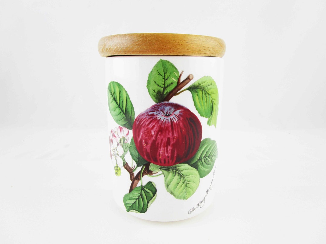 A 5 1/2" Tall 'portmeirion Pottery' Canister - Pomona 'the Hoary ...