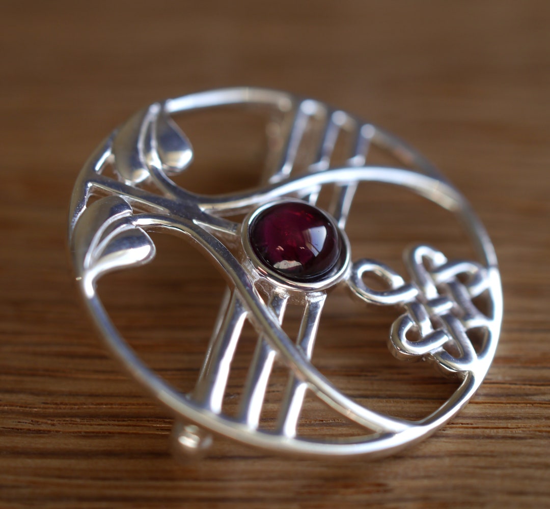 Broche grenat celtique Saint-Valentin janvier Pierre anniversaire 30 40 ...