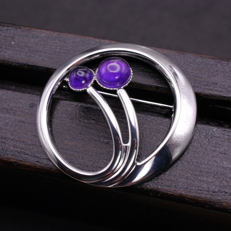 Purple Brooch - Etsy