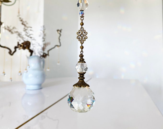 Elegant Crystal Ball Suncatcher, Suncatcher Crystals for Windows ...