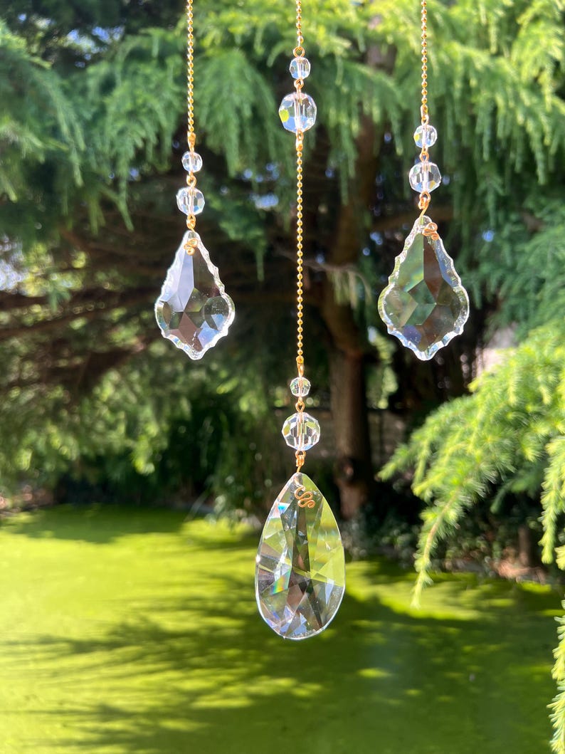 Crystal Suncatcher Set: Window Prism Light Catcher, Christmas ...