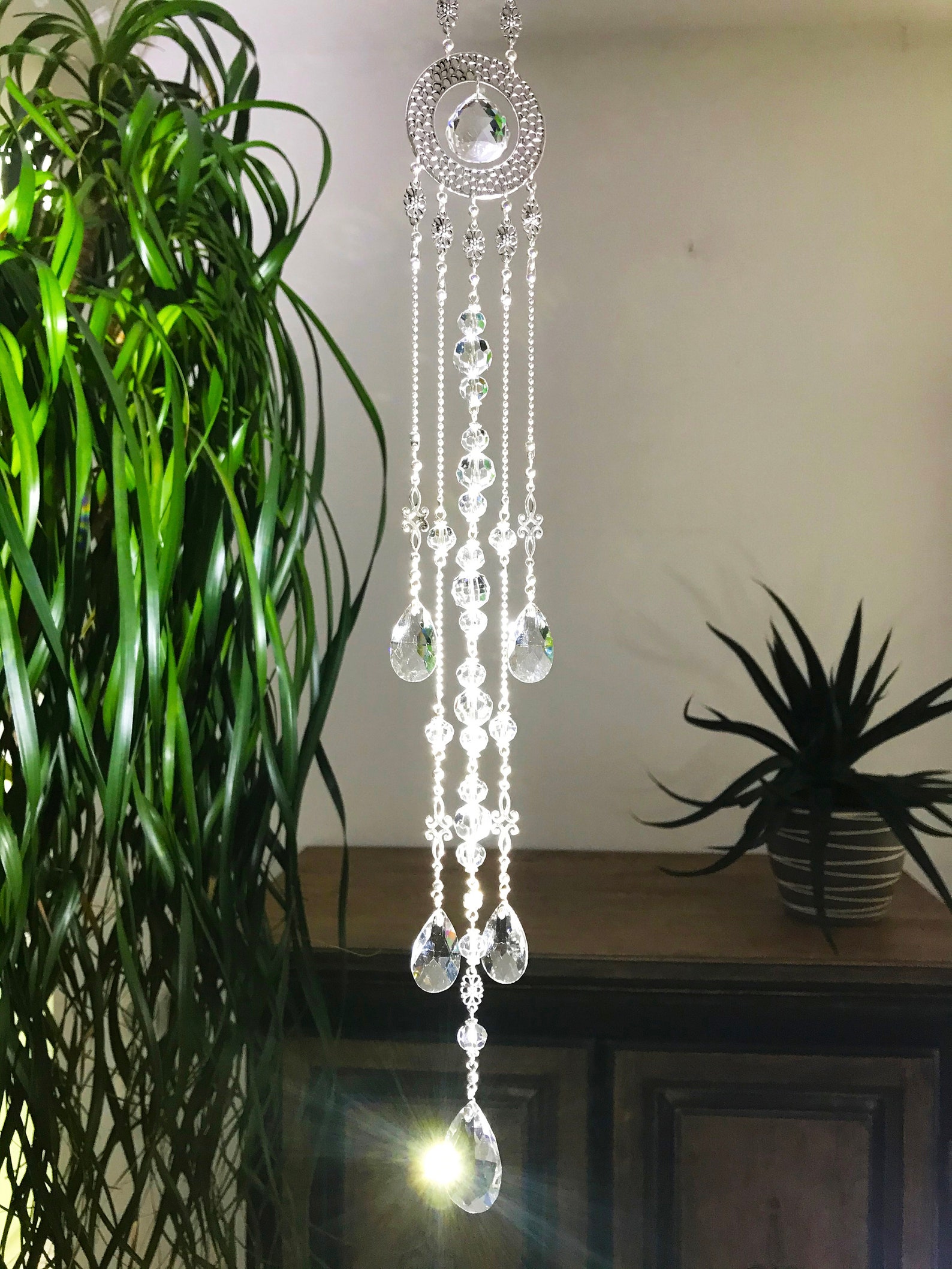 Unique Crystal Window Decoration Suncatcher Chandelier | Etsy