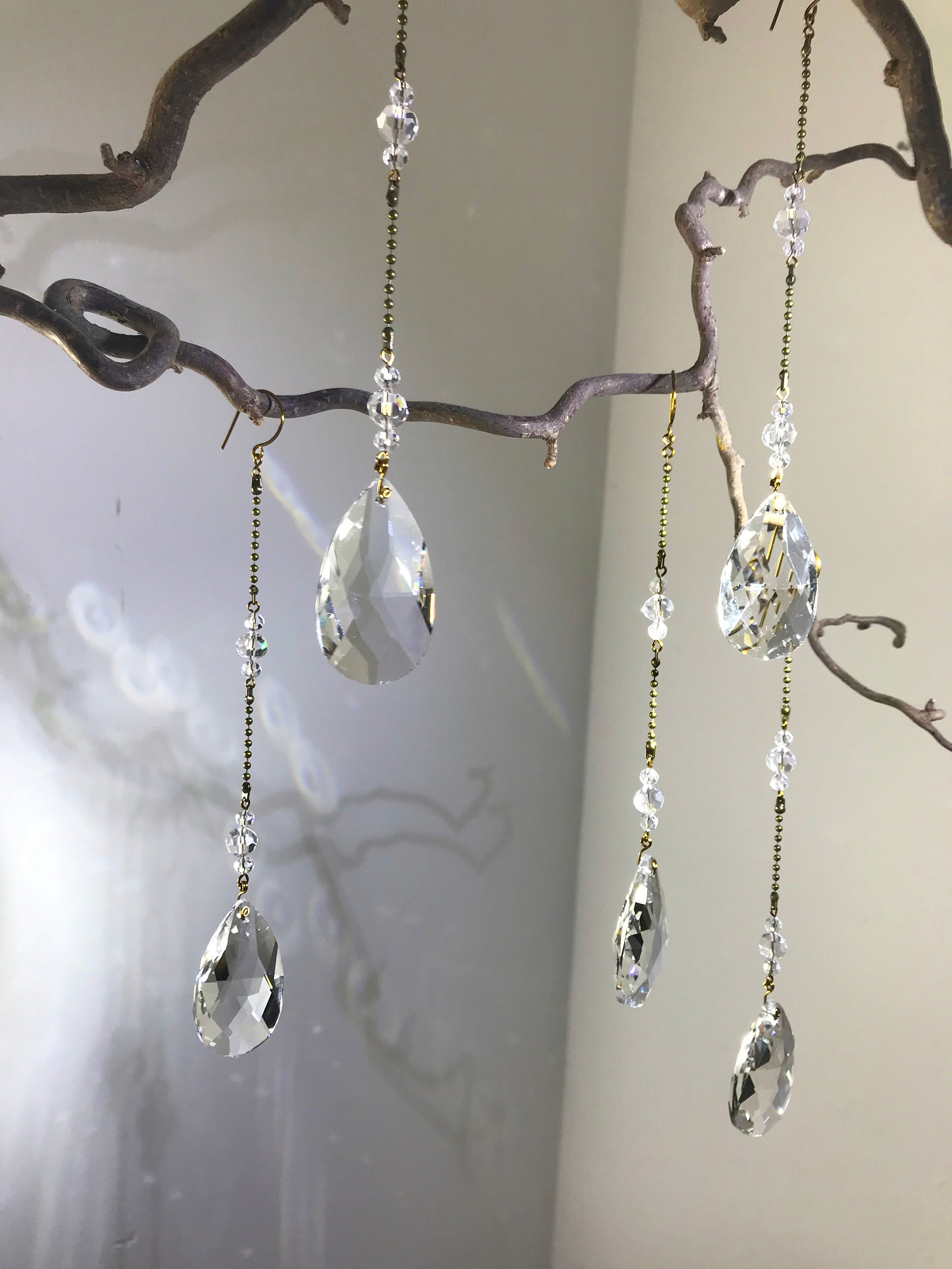 6 or 9-set elegant Crystal decor hangings suncatcher | Etsy