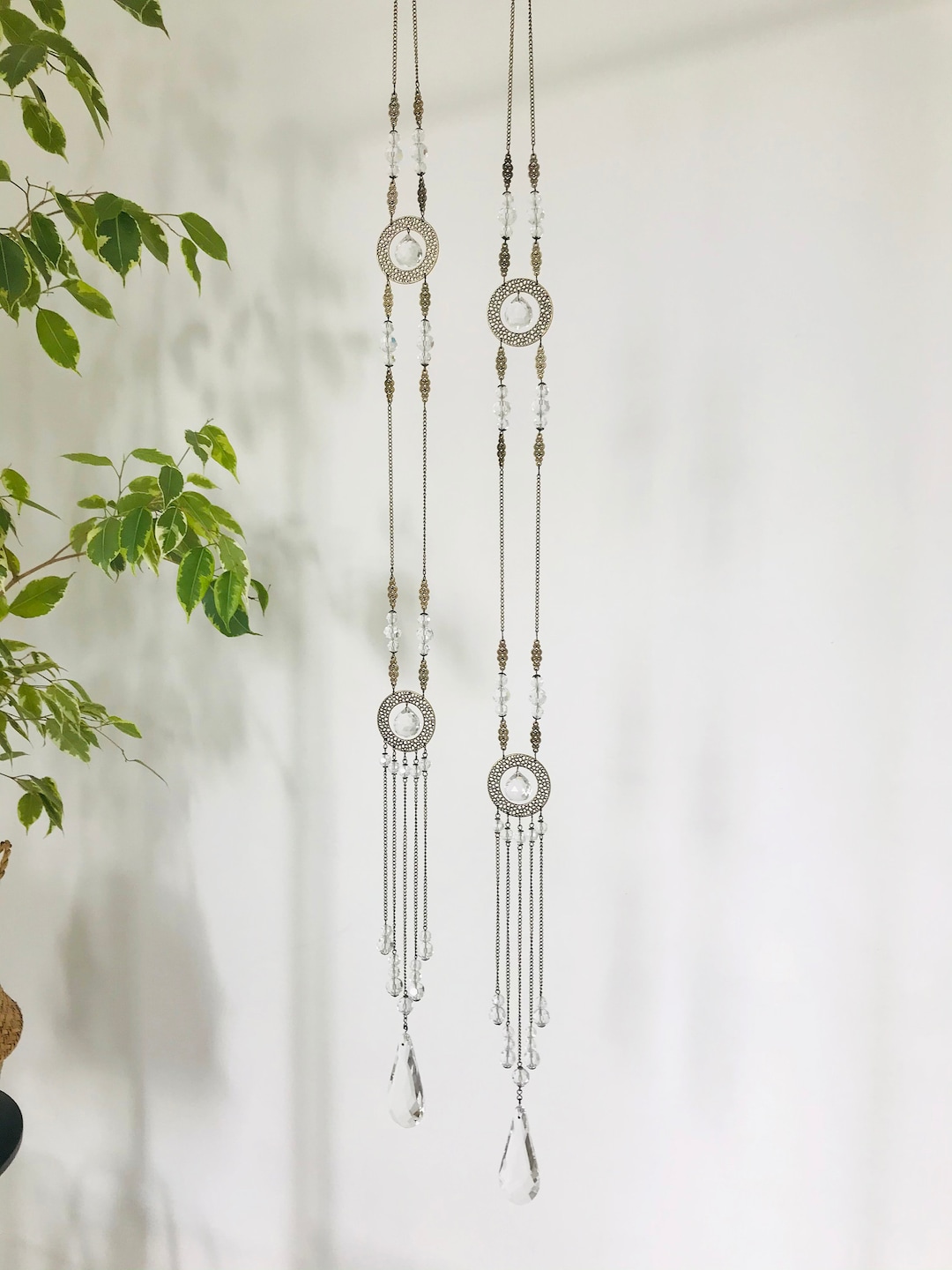 Elegant Long Unique Crystal Window Decoration Suncatcher Hanging ...
