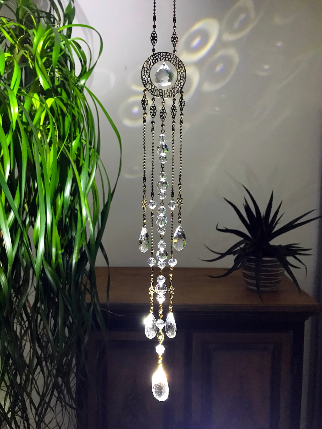 Unique Crystal Window Decoration Suncatcher Chandelier Hanging, Sun ...