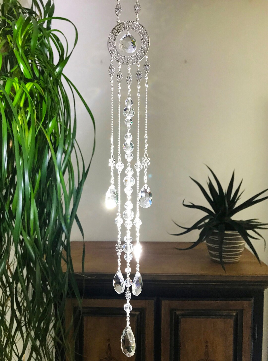 Unique Crystal Window Decoration Suncatcher Chandelier Hanging, Sun ...