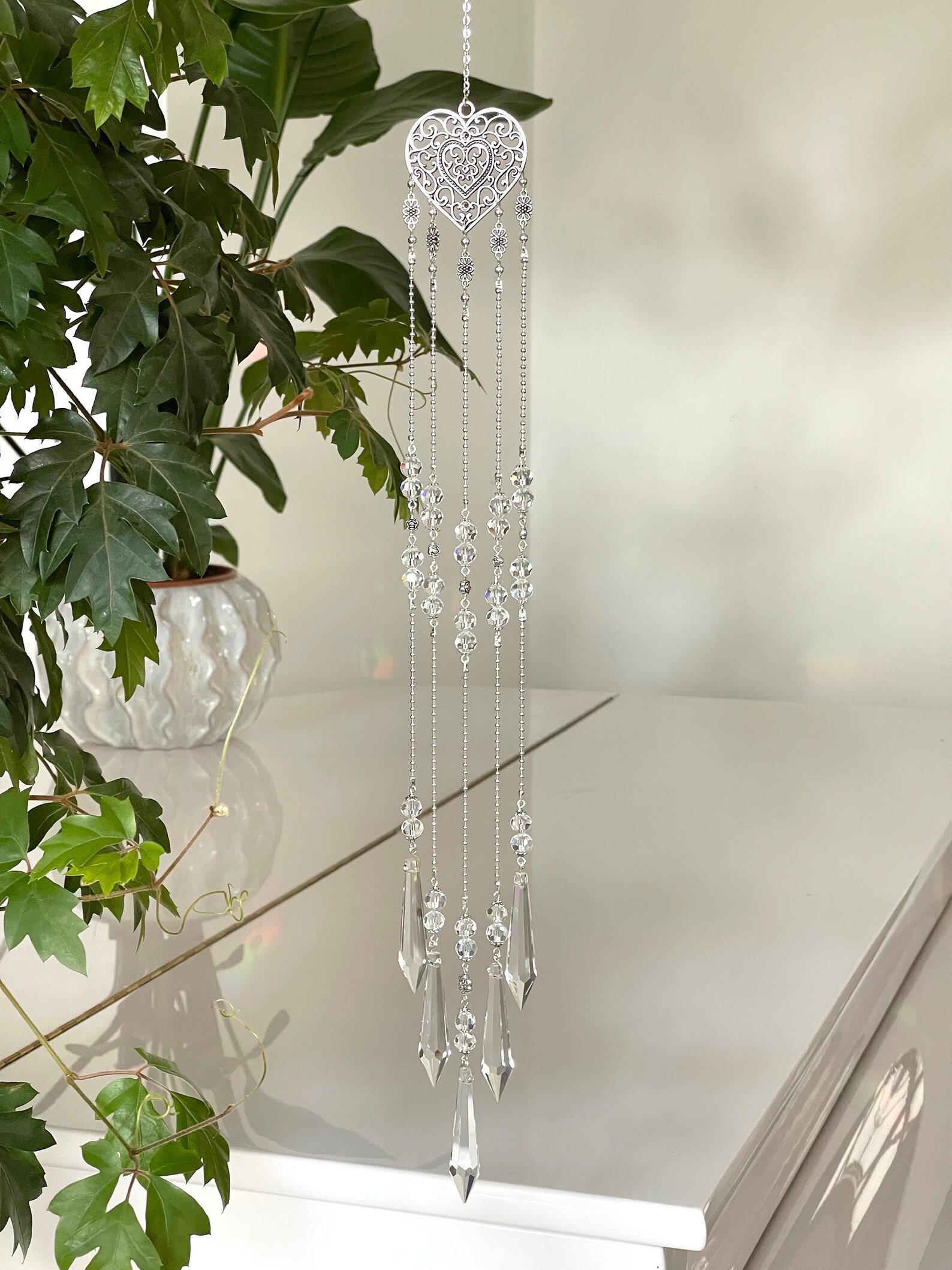 Unique Crystal Window Decoration Suncatcher Chandelier - Etsy