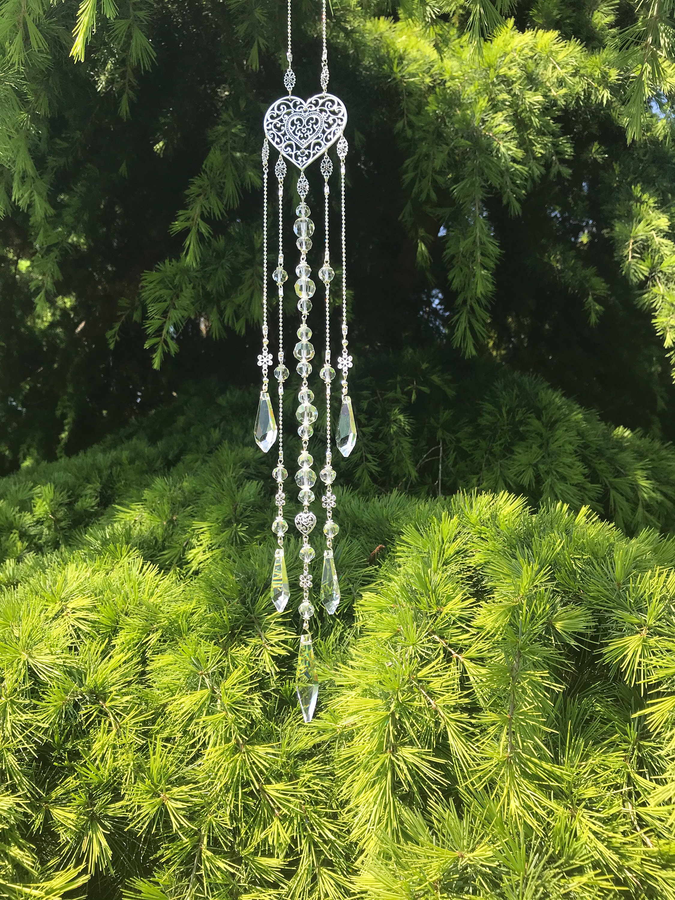 Unique crystal window decoration suncatcher chandelier | Etsy