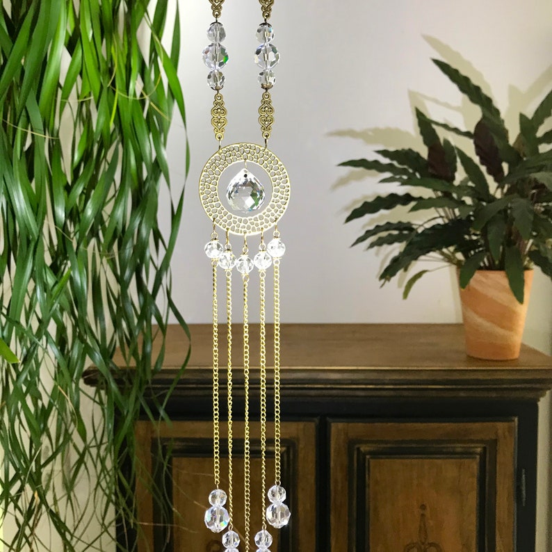 Elegant Long Unique Crystal Window Decoration Suncatcher - Etsy