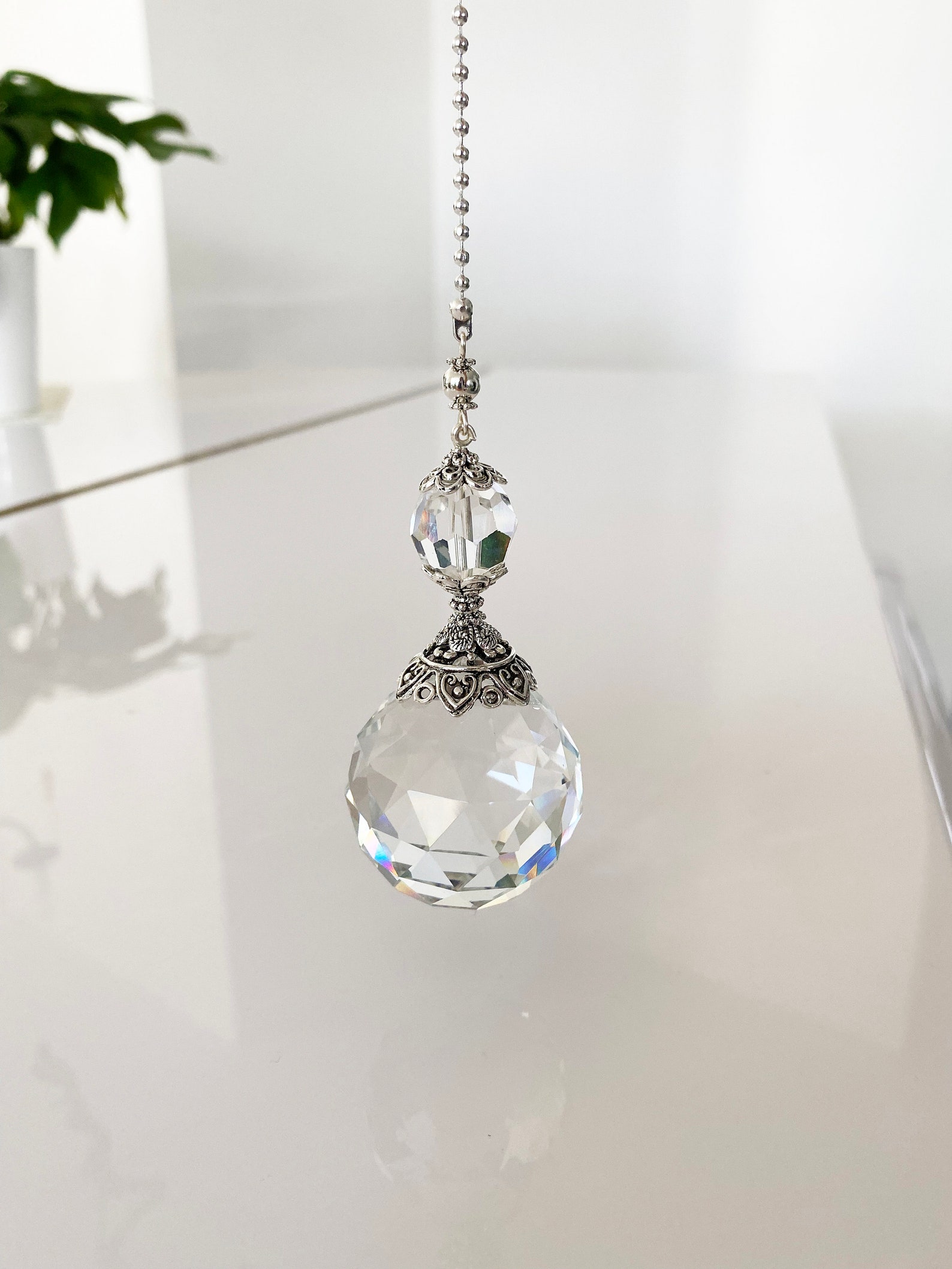Crystal Ball Sun Catcher Hanging, Light Catcher Window Decor, Crystal ...