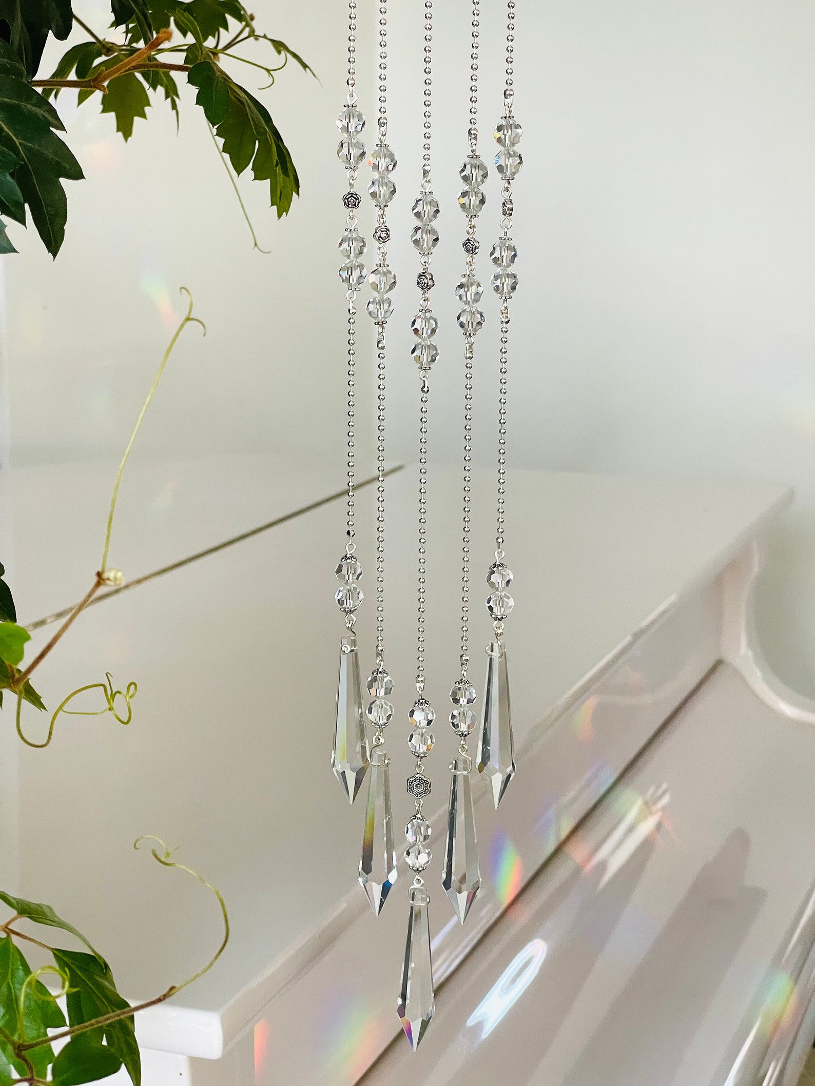 Unique Crystal Window Decoration Suncatcher Chandelier - Etsy