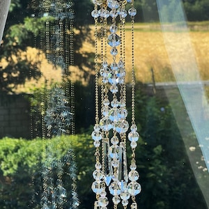 Golden Gorgeous Suncatcher Chandelier, Sun Catcher Crystals for Windows ...